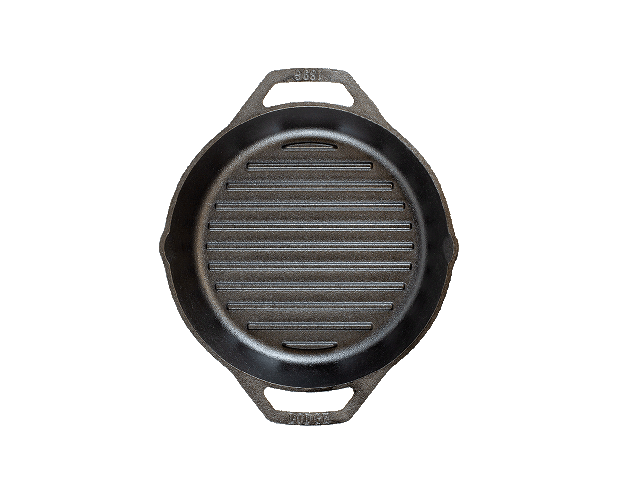 Poêle grill ronde en fonte naturelle brute 30cm - LODGE