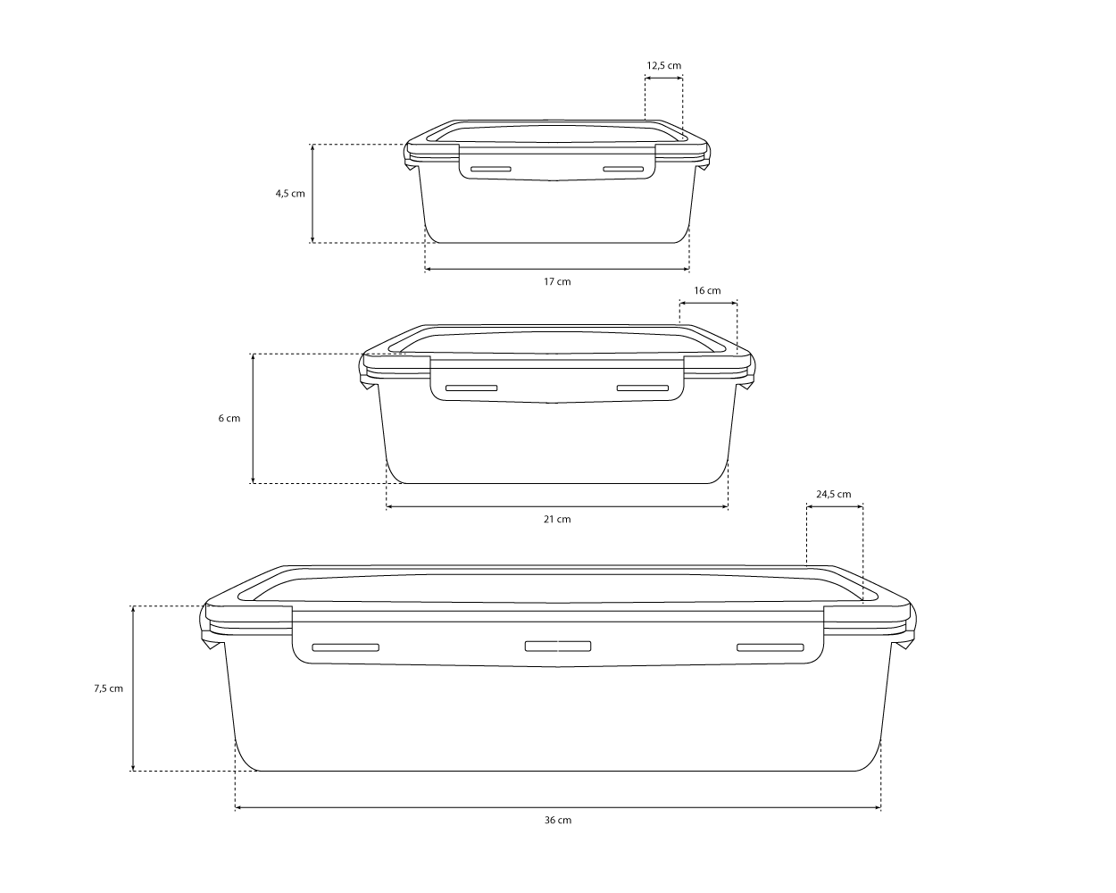 Set "Batch cooking" 5x Boîte inox alimentaires - PIKA