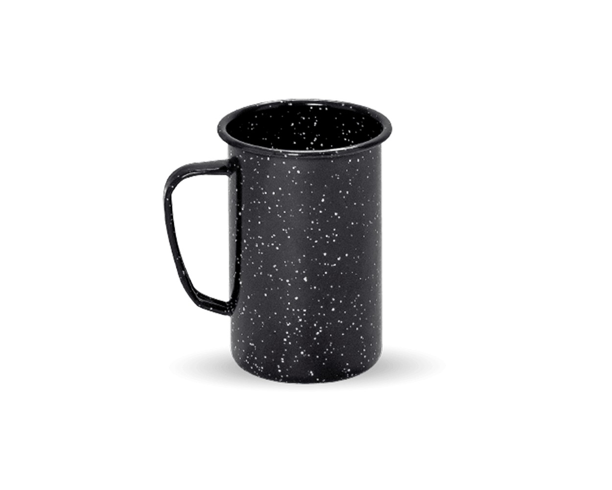 Grand Mug Noir Look Vintage en Métal - GRANITEWARE