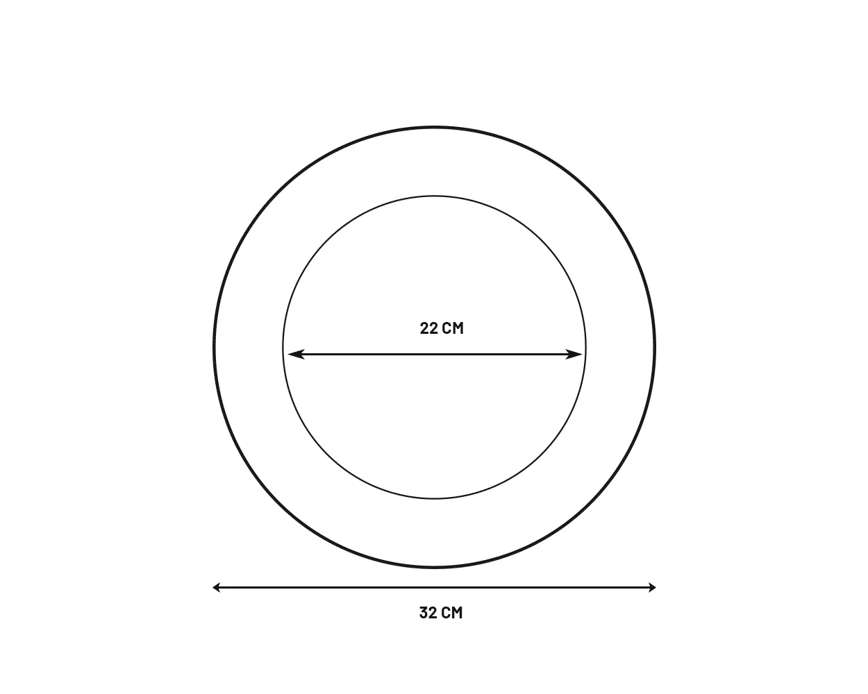 Très Grande Assiette Blanche en Métal - GRANITEWARE