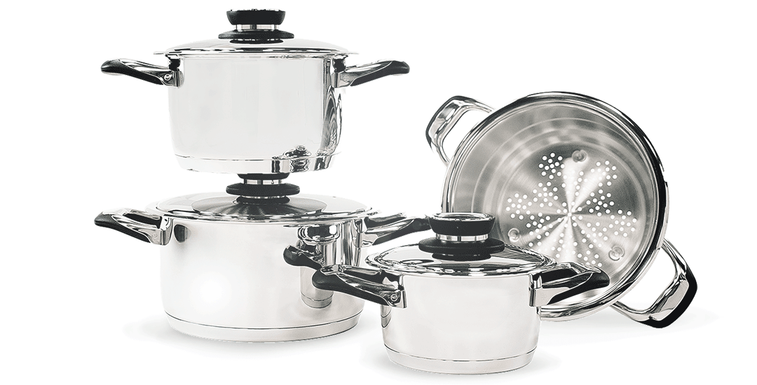 Batterie de cuisine inox 18/10 - Garantie à Vie - ECOVITAM